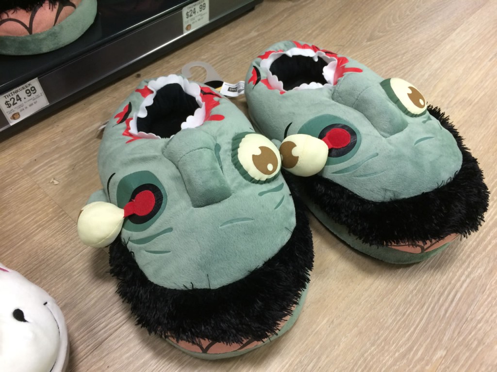 37 thinkgeek store - zombie slippers - The Adventures of Accordion Guy ...