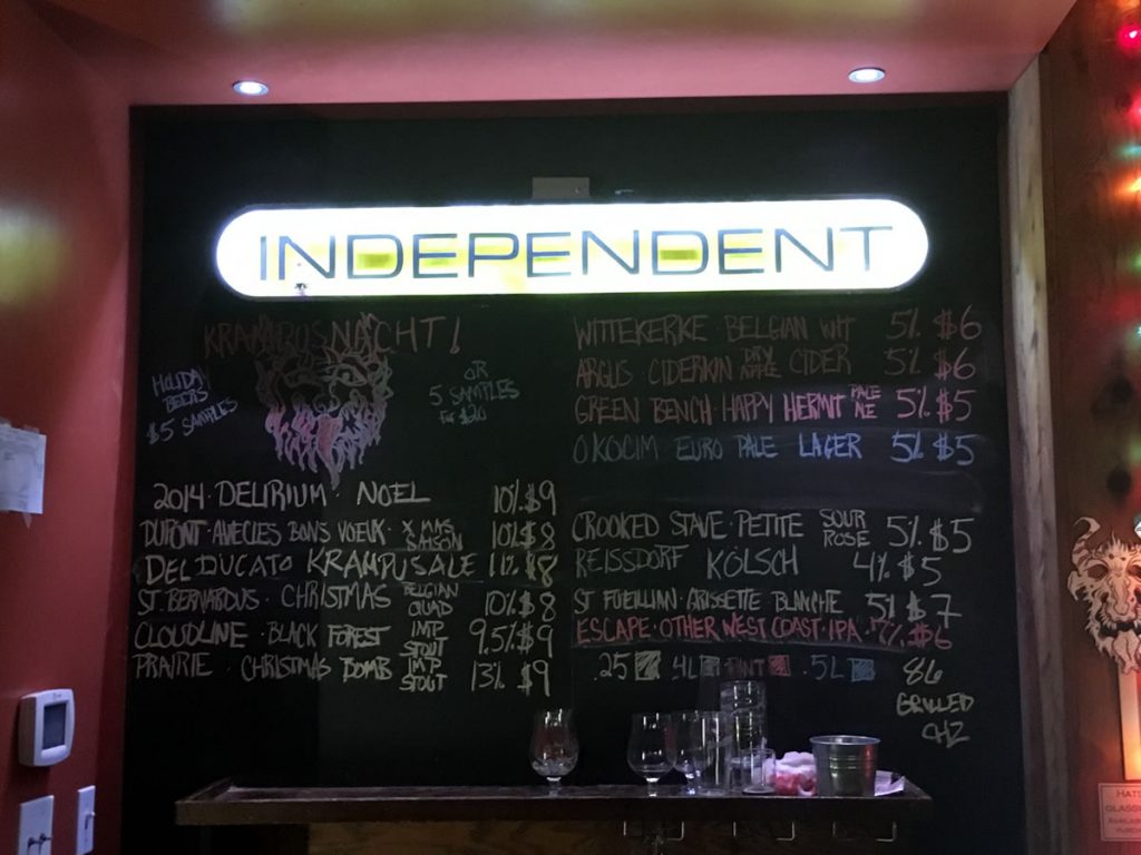 independent beer menu - The Adventures of Accordion Guy in the 21st Century