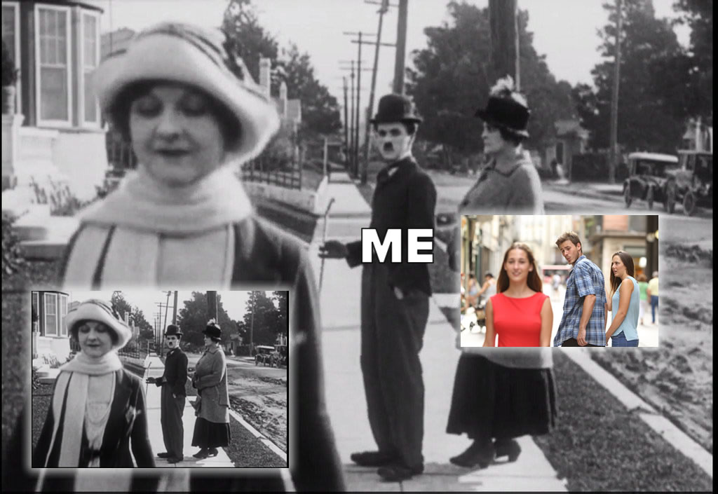 My reaction to the “Distracted Charlie Chaplin” meme - The Adventures ...