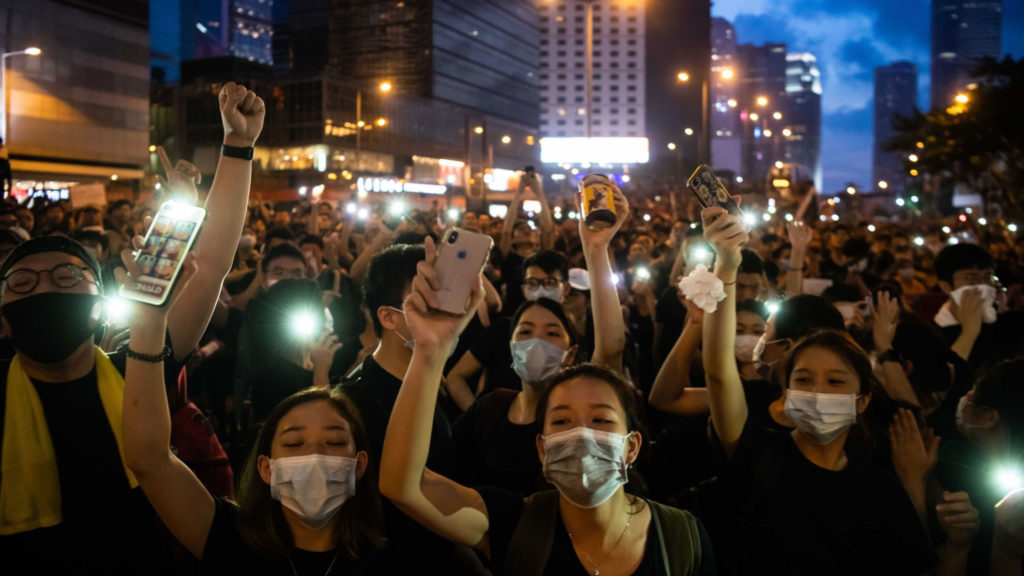 hong kong protests - holding up phones - The Adventures of Accordion ...