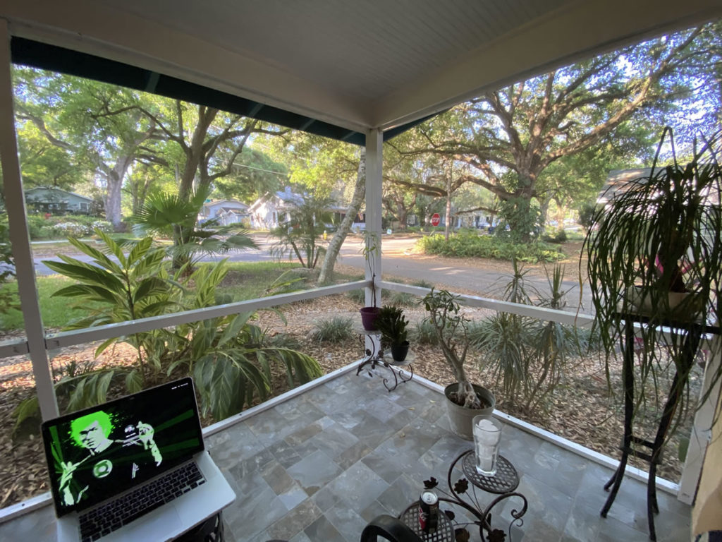 Getting the job done at the porch office - The Adventures of Accordion ...