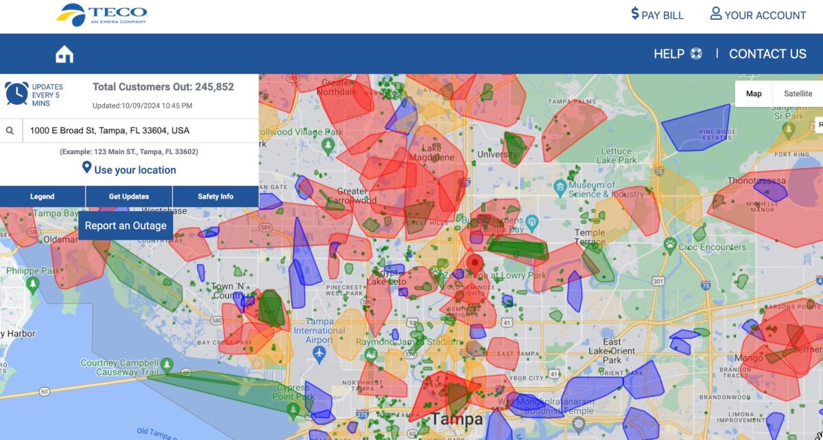teco-outage-map - The Adventures of Accordion Guy in the 21st Century